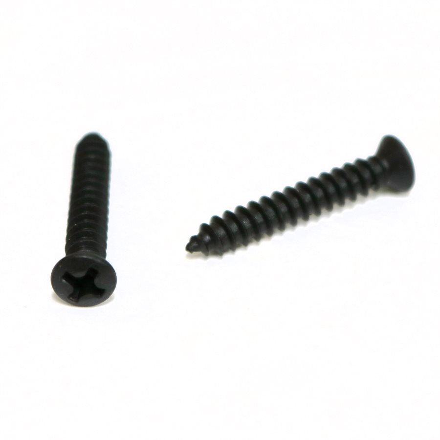 Phillips Oval Head Tapping Screws #8 x 1" w/ #6 Head Black