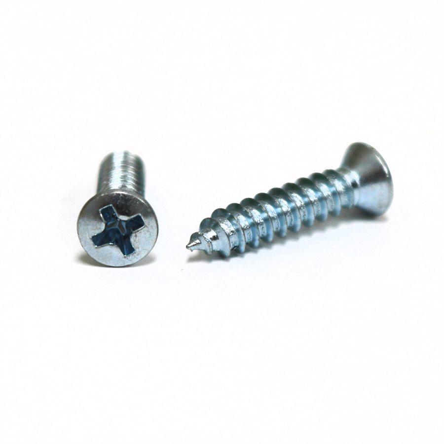 Phillips Oval Head Tapping Screws #8 x 3/4" w/ #6 Head Zinc