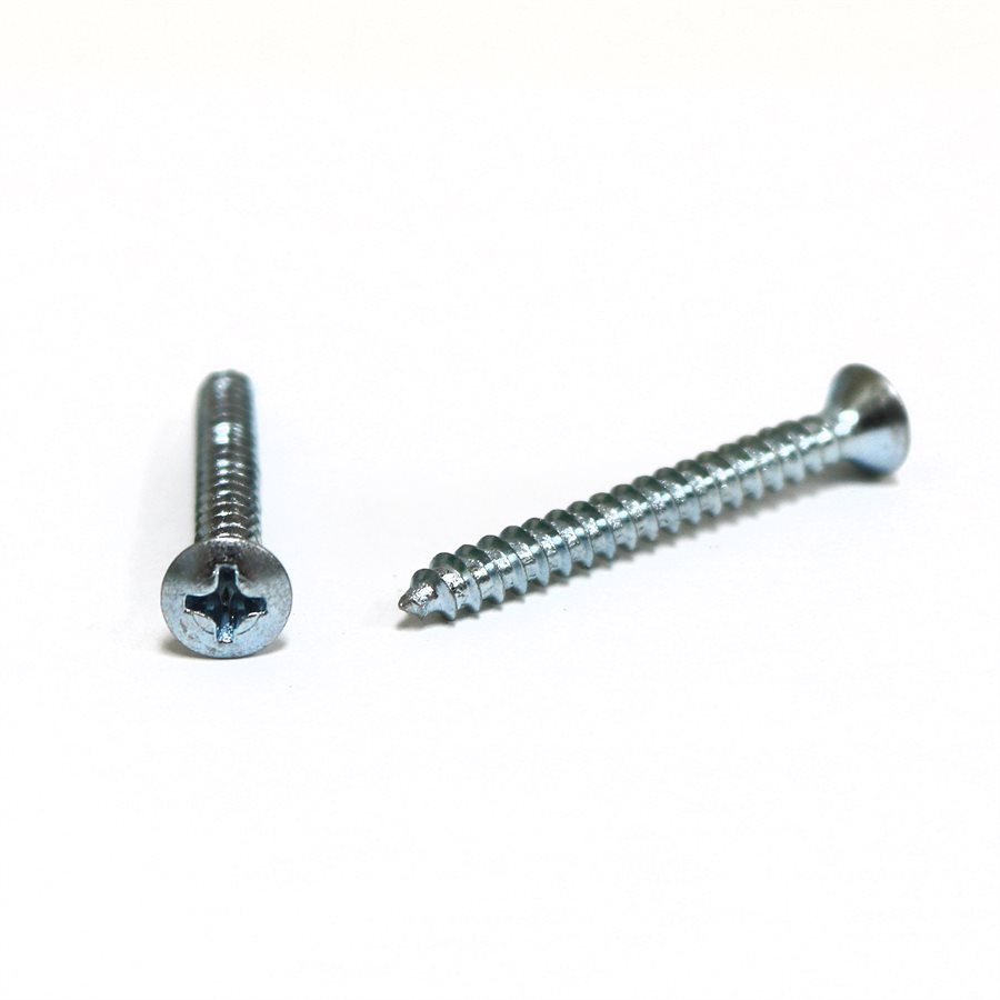 Phillips Oval Head Tapping Screws #8 x 1 1/2" Zinc