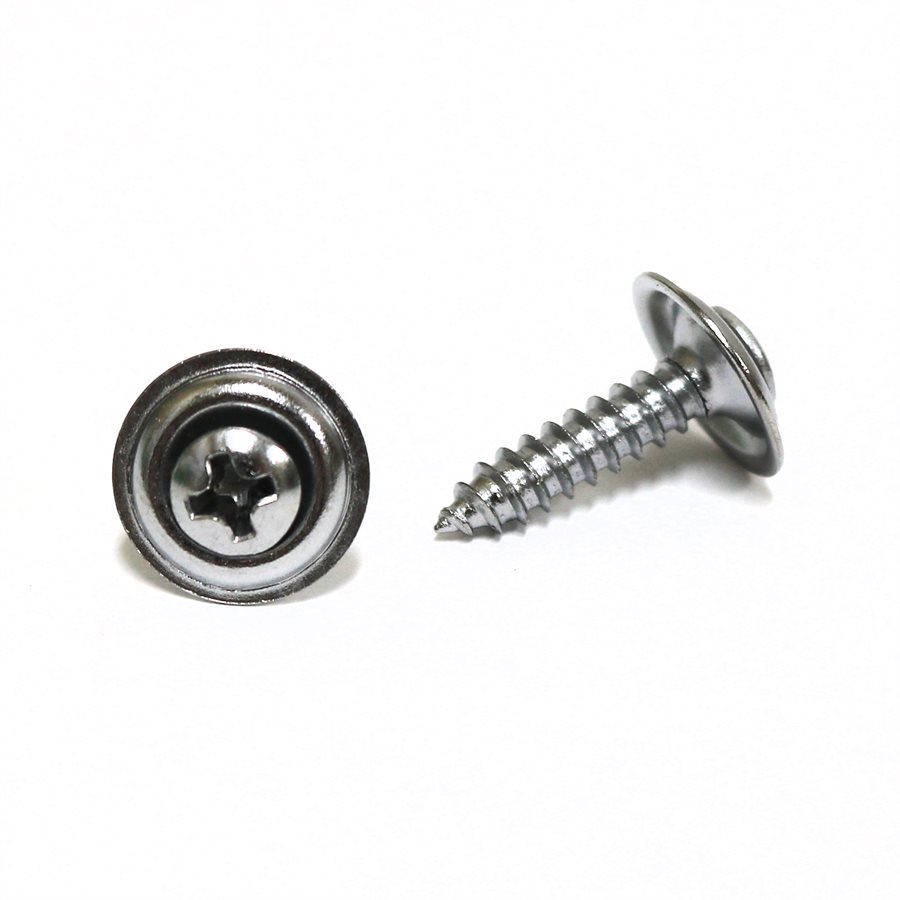 Phillips Oval Head Sems Tapping Screws w/ Countersunk Washer #8 x 3/4 ...