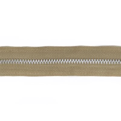 Aluminum Zipper #4 Chain Beige
