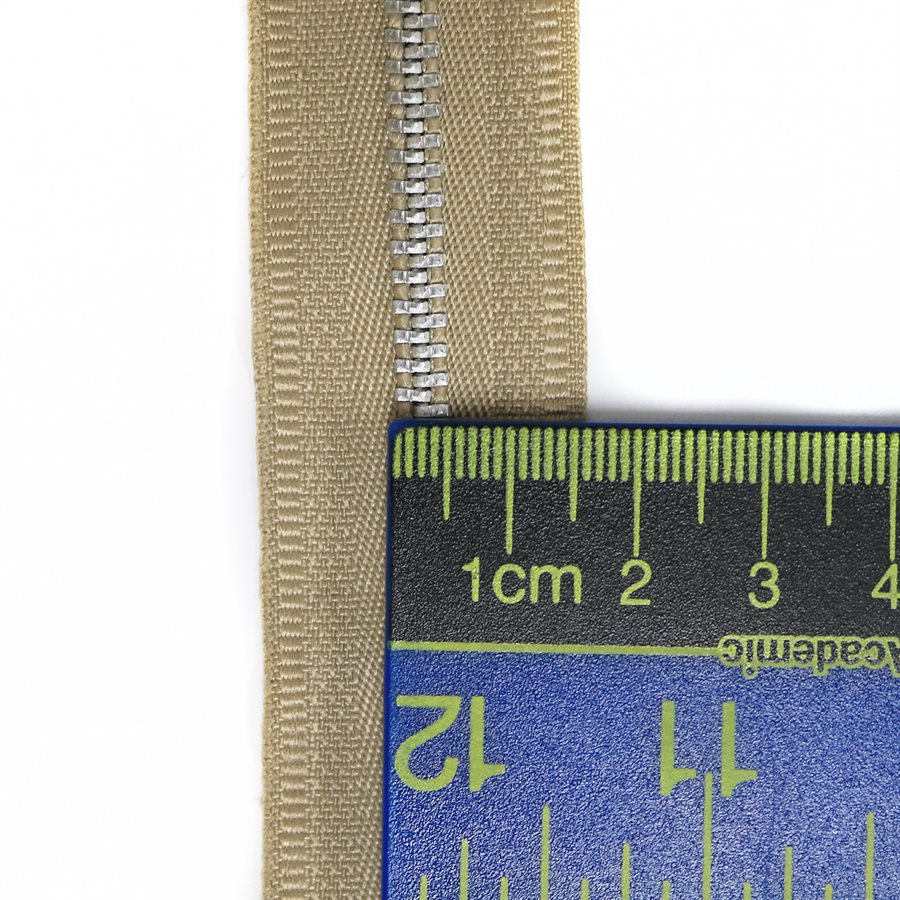 Aluminum Zipper #4 Chain Beige