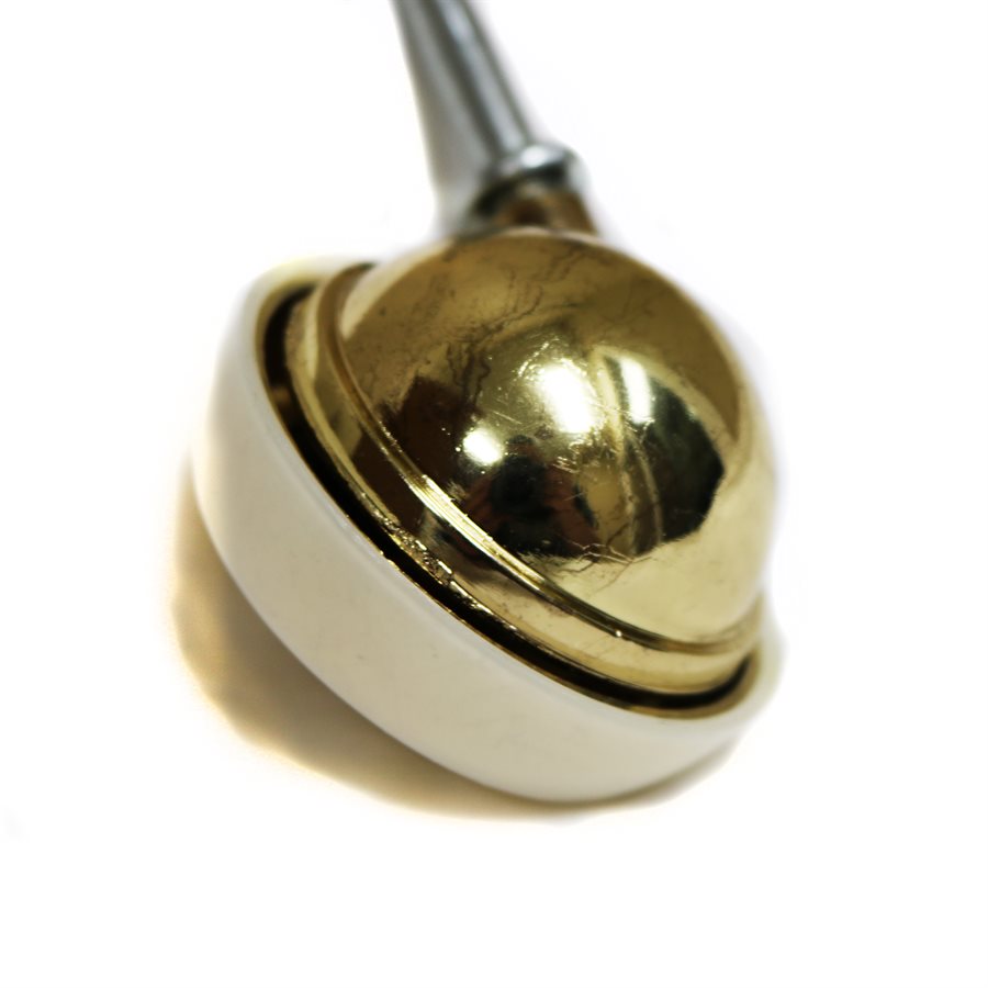 Bright Brass Plated Soft Tread Ball Caster 2" w/ Grip Neck Stem ...