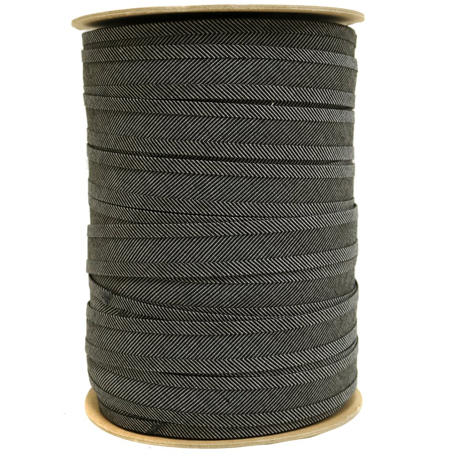 Recacril Acrylic Canvas Binding 3/4" Double Folded Charcoal Tweed