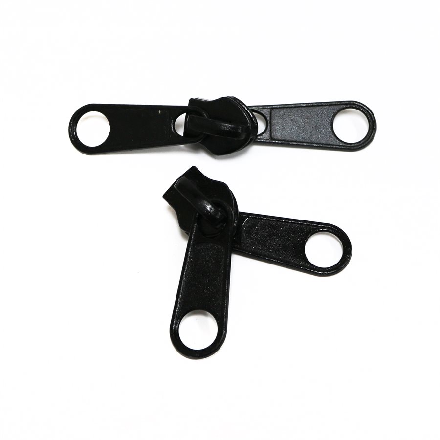 Coil Zipper #10 Double Pull Slides Black