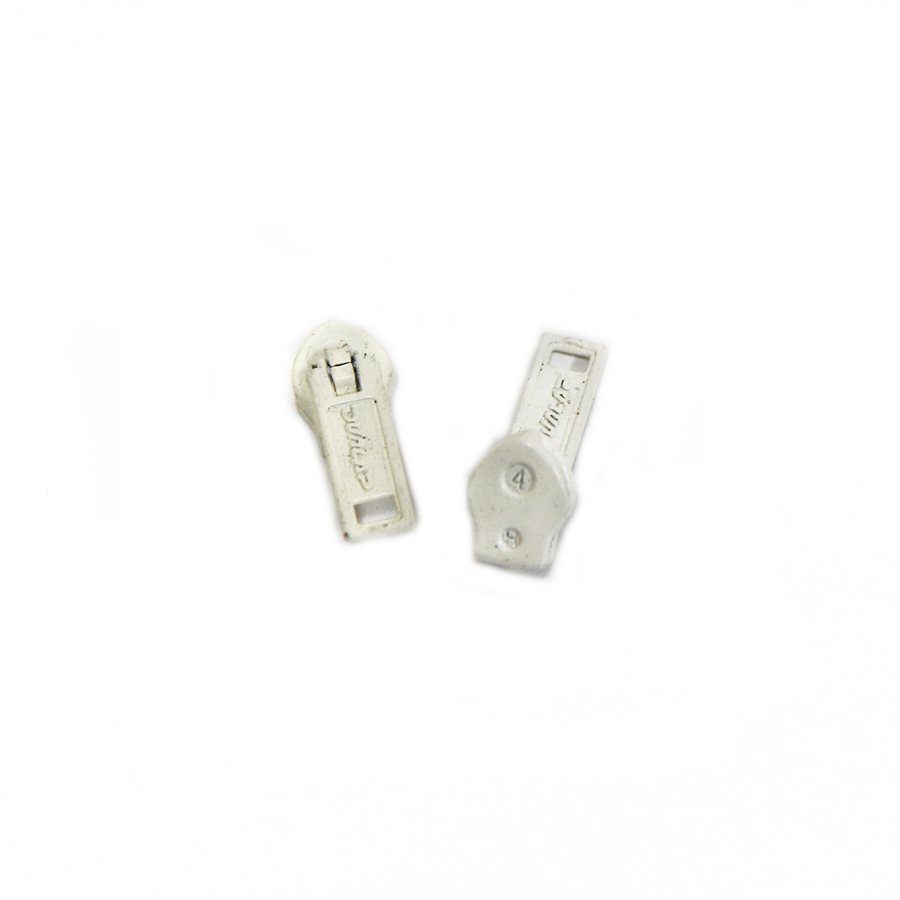 Coil Zipper #4.5 Single Pull Slides White