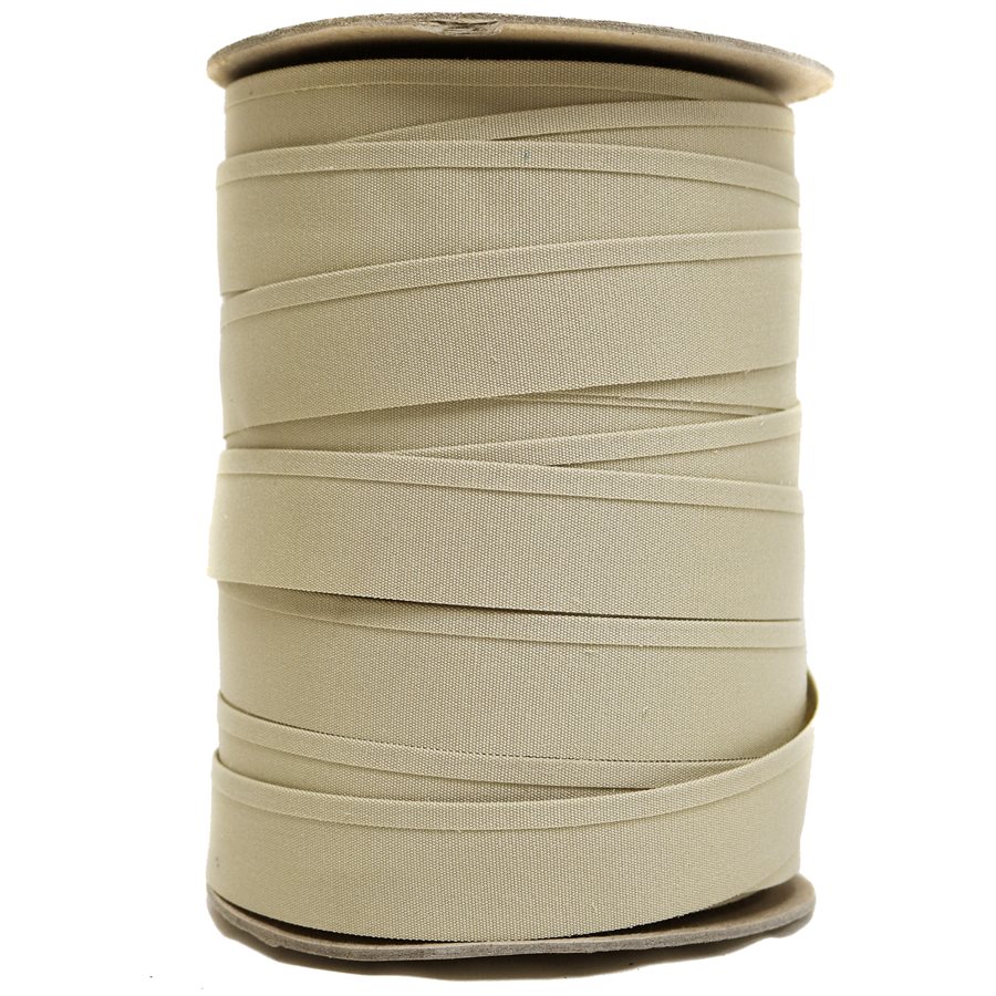 Recacril Acrylic Canvas Binding 1 1/4" One Side Folded Cream DISCONTINUED