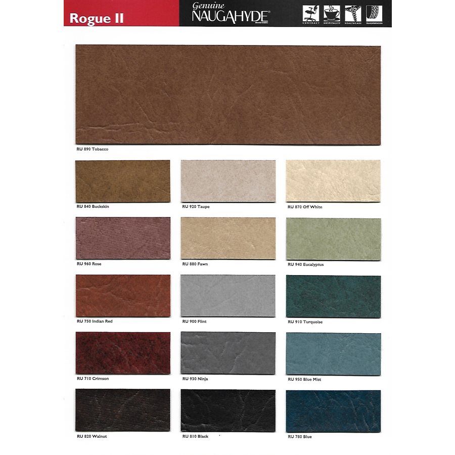 Naugahyde Rogue II Vinyl Sample Card